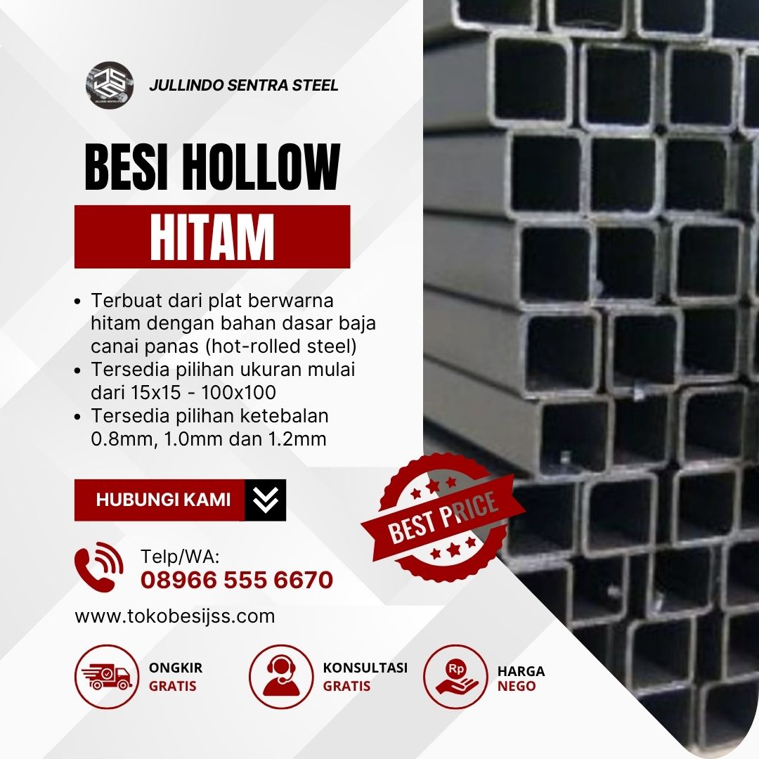 Besi Hollow Hitam 30×60 | Toko Besi JSS
