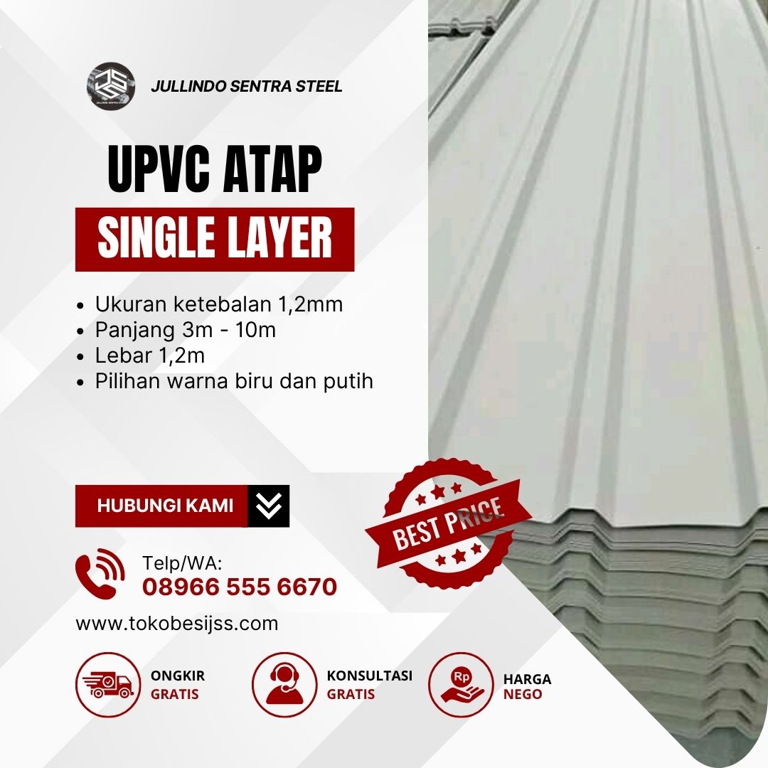 Atap UPVC Single Layer Staroof | Toko Besi JSS